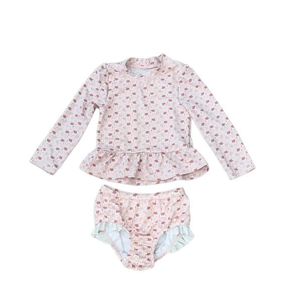 Janie and Jack | Swim | Janie Jack Pink Elephant Rashguard Two Piece ...